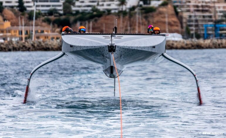 INEOS Britannia LEQ12 first launch and tow-test shakedown in Mallorca ...