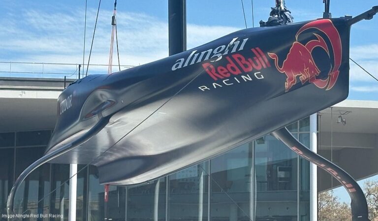 Alinghi Red Bull Racing Christening and Launch of AC75 – Sailweb