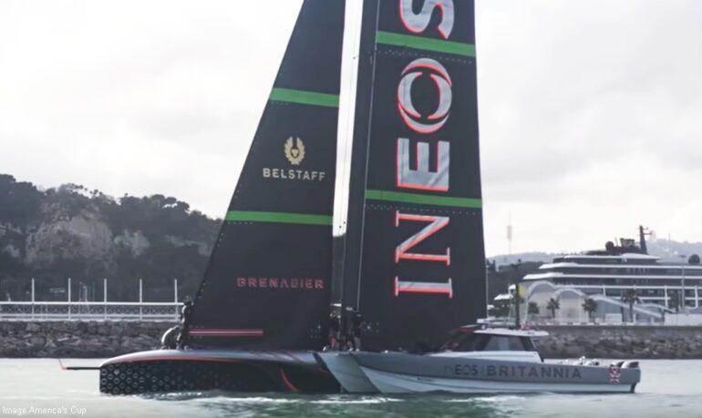 INEOS Britannia launch their AC75 for tow-testing – Sailweb