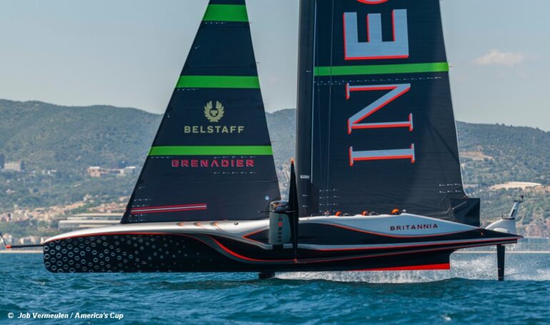 AC37 – INEOS Britannia lighting the after-burners – Sailweb